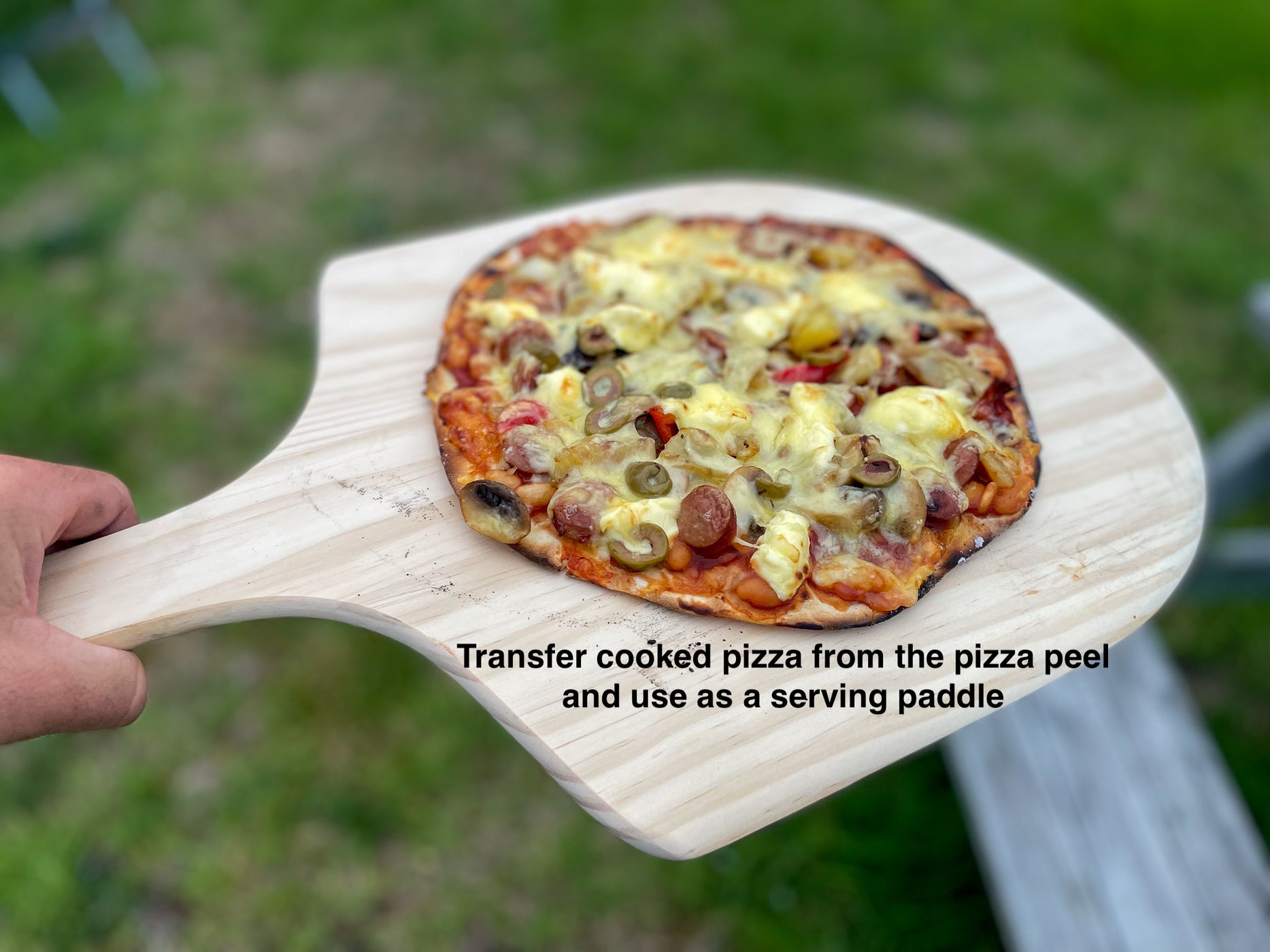 Pizza Paddle, Wooden, 540mm x 300mm, 4 pack — Primal Fires